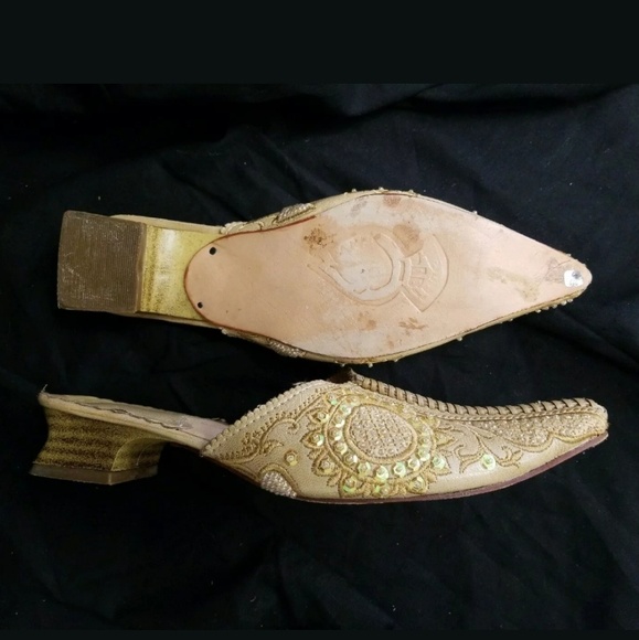 DAB | Shoes | Dab Handmade Indian Slides Tan Pointed Sz 7 | Poshmark